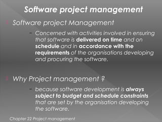 ch 22. Project management in SE | PPT