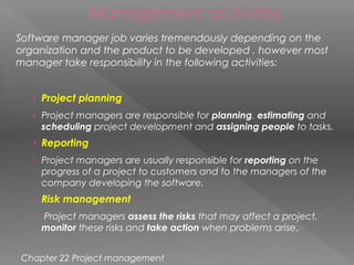 ch 22. Project management in SE | PPT