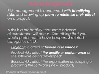 ch 22. Project management in SE | PPT