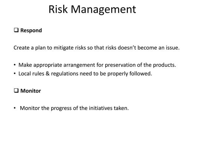 Project Management, Project framework, Risk management | PPT