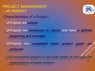 Project management an overview | PPTX