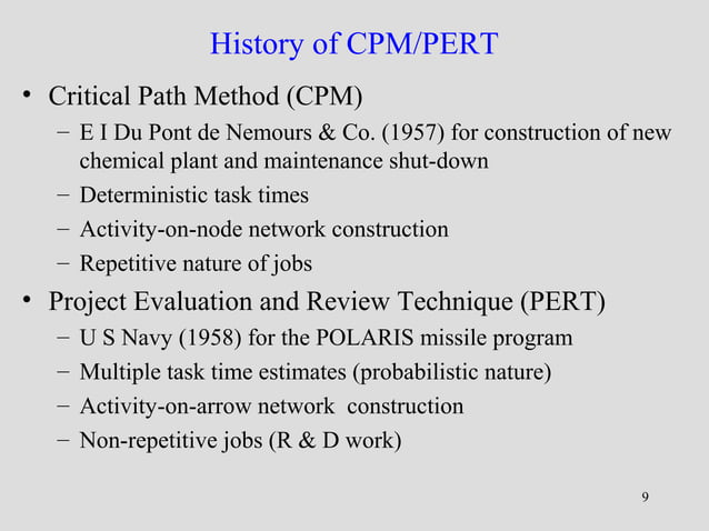 Project management cpm-pert | PPT