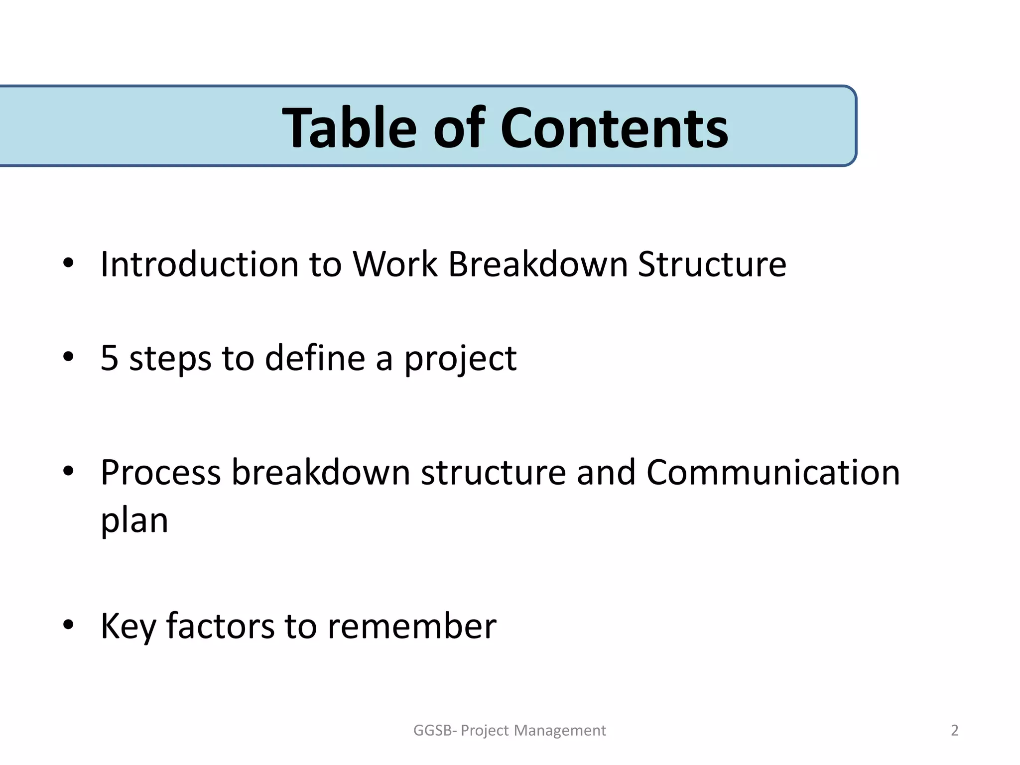 Project management: defining the project | PDF