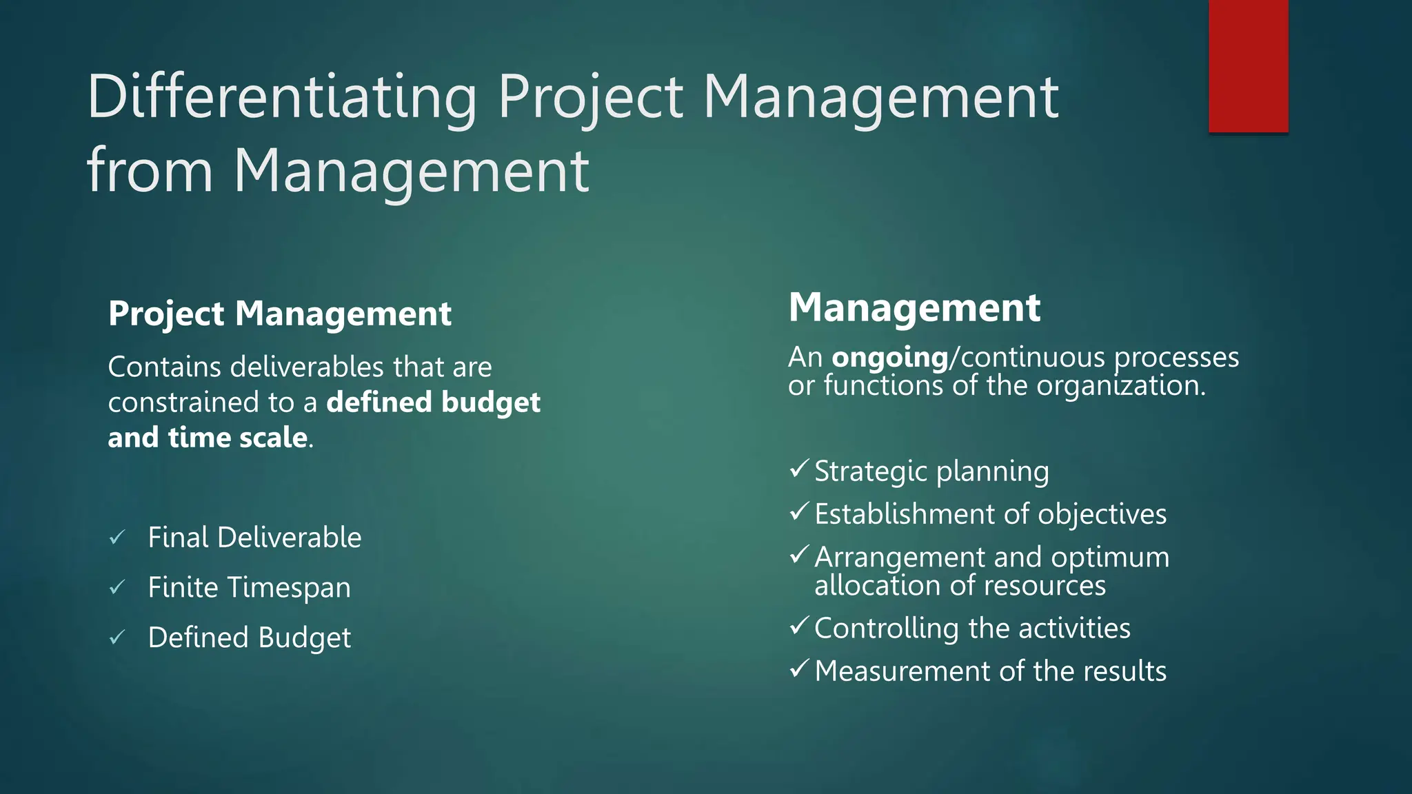 PROJECT MANAGEMENT intro - Lecture 01.pptx