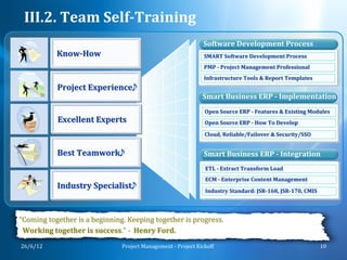 Project management - kickoff - opensource erp | PDF