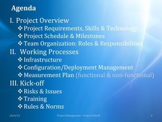 Project management - kickoff - opensource erp | PDF