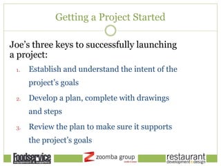restaurant development + design: Project Management 101 | PPTX