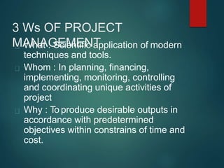 project management process activities-unit I.pptx