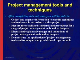 NCV 3 Project Management Hands-On Support Slide Show - Module 2 | PPT