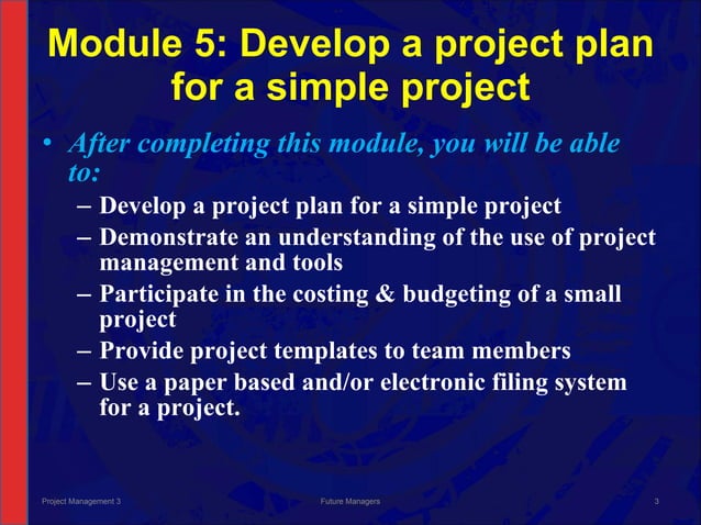 NCV 3 Project Management Hands-On Support Slide Show - Module 5 | PPT ...