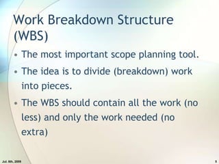 Project Management 3 Scope Management | PPSX