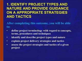 NCV 4 Project Management Hands-On Support Slide Show - Module 1 | PPT