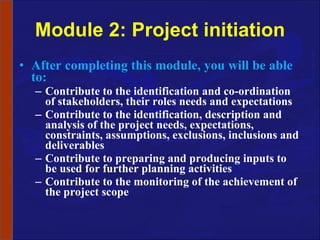 NCV 4 Project Management Hands-On Support Slide Show - Module 2 | PPT