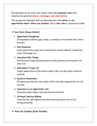 Project Management and Entrepreneurship notes | PDF