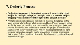 Project management and its strategic importance | PPTX