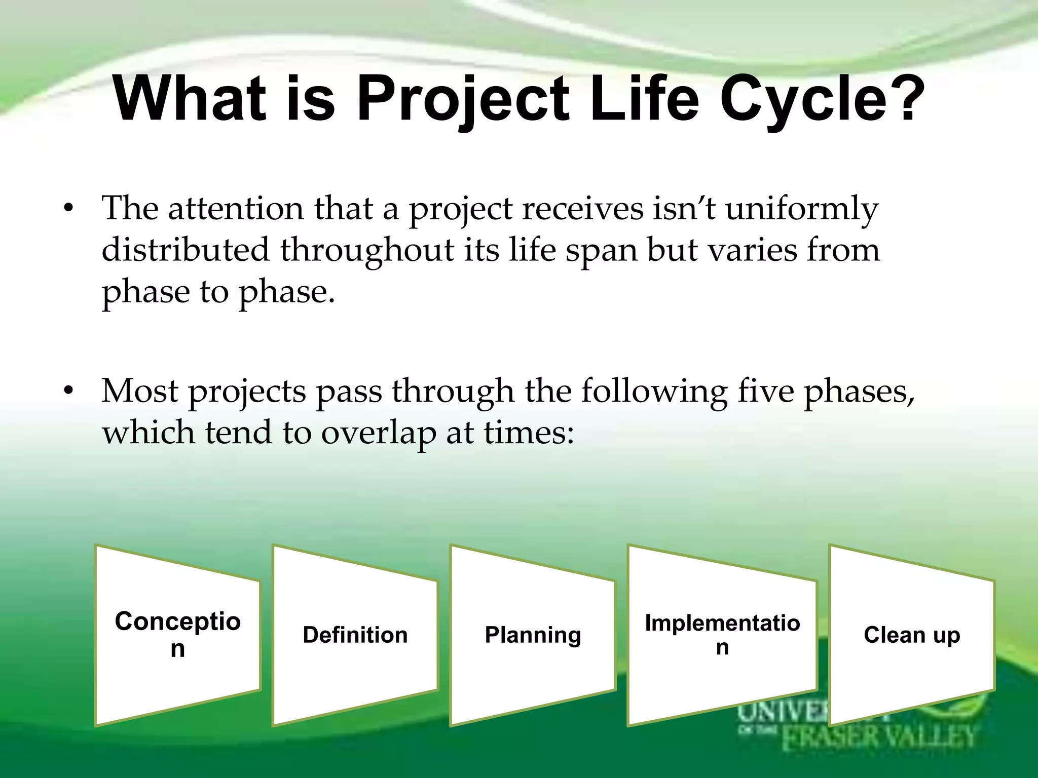 Project management and project life cycle | PPTX