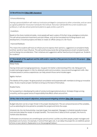 Project Management Application Form (Fully Customizable Template) | DOCX