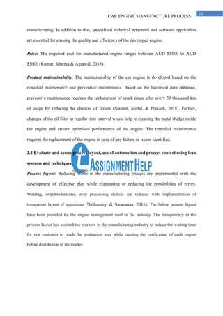 Project management assignment evaluating the process in car ...