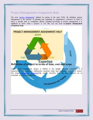 Project management assignment help | PDF