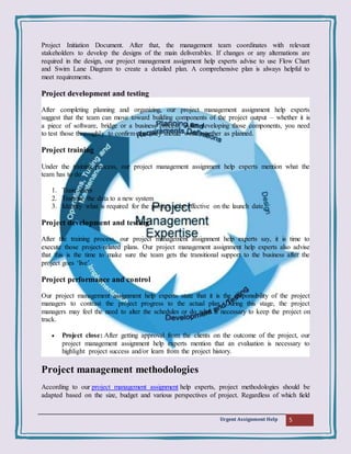 Project management assignment help | PDF