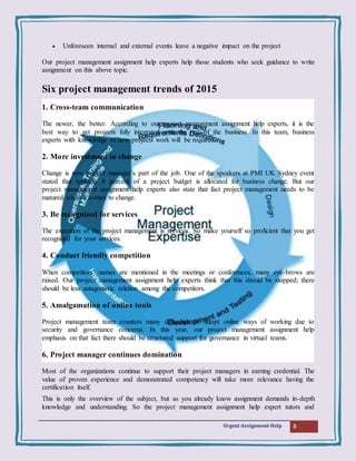 Project management assignment help | PDF