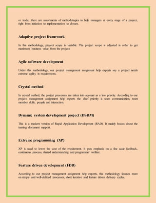 Project management assignment help | PDF