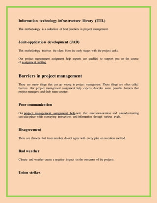 Project management assignment help | PDF