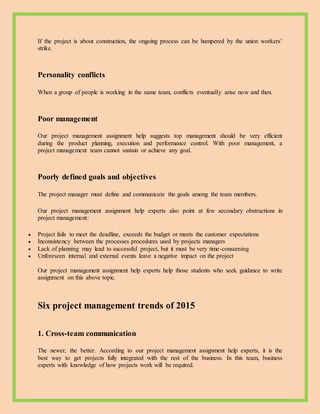 Project management assignment help | PDF