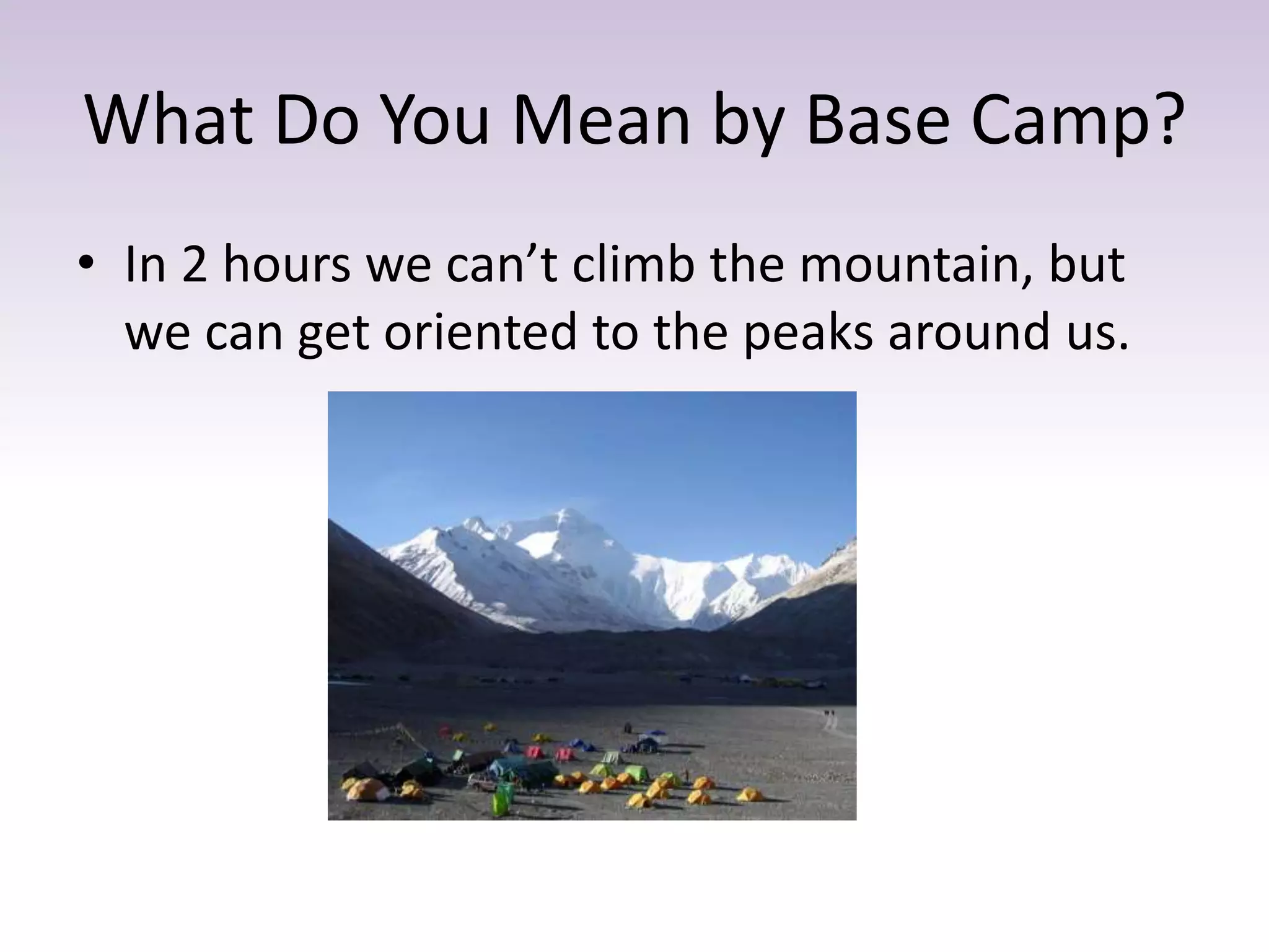 Project Management Base Camp | PPT