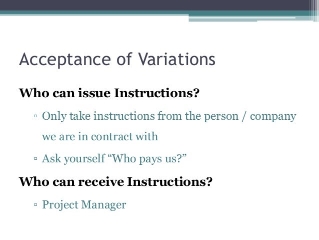 Project Management Basics Variations And Change Control