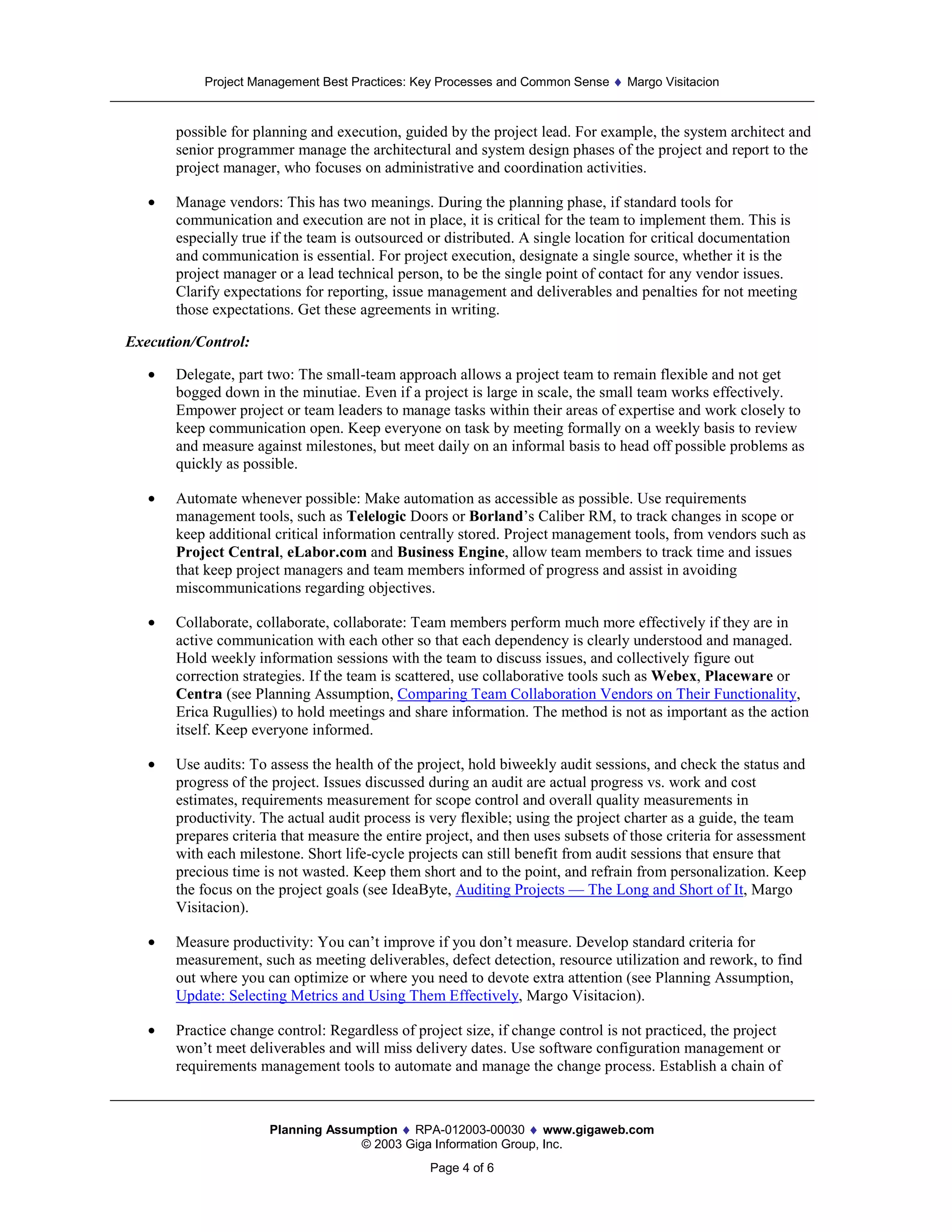 Project management best practices | PDF