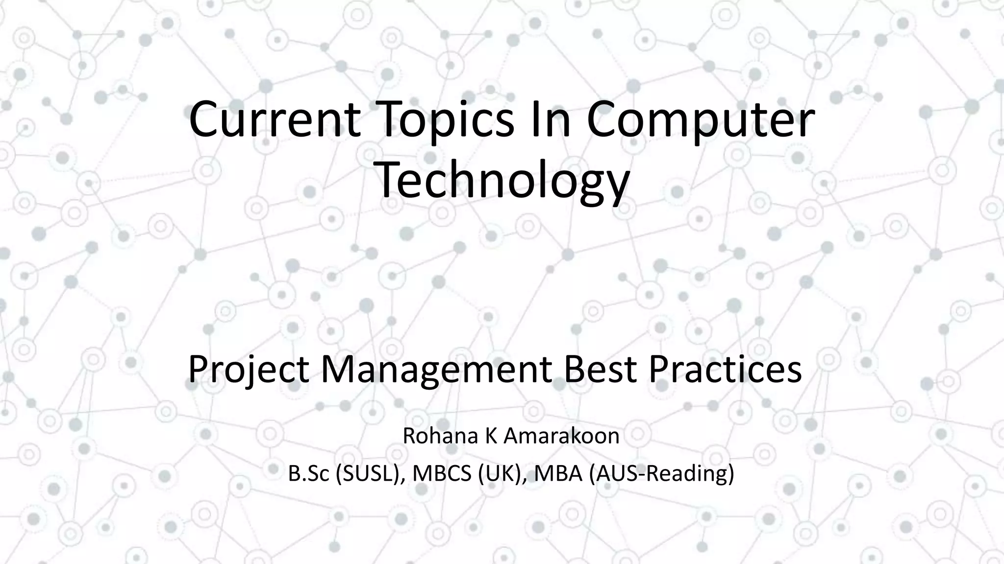 Project Management Best Practices Pptx