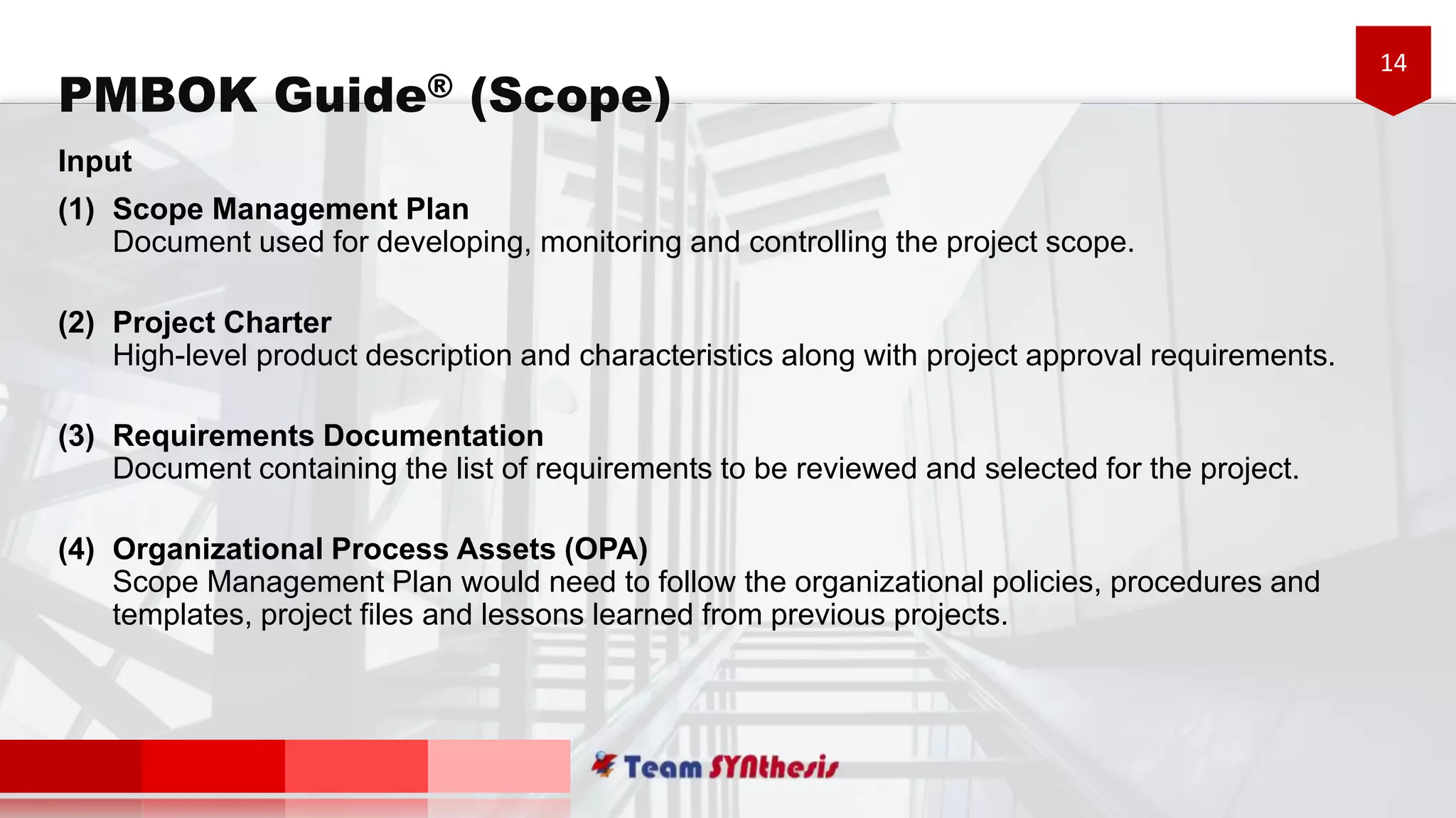 Project Management Body of Knowledge (Scope) | PPT