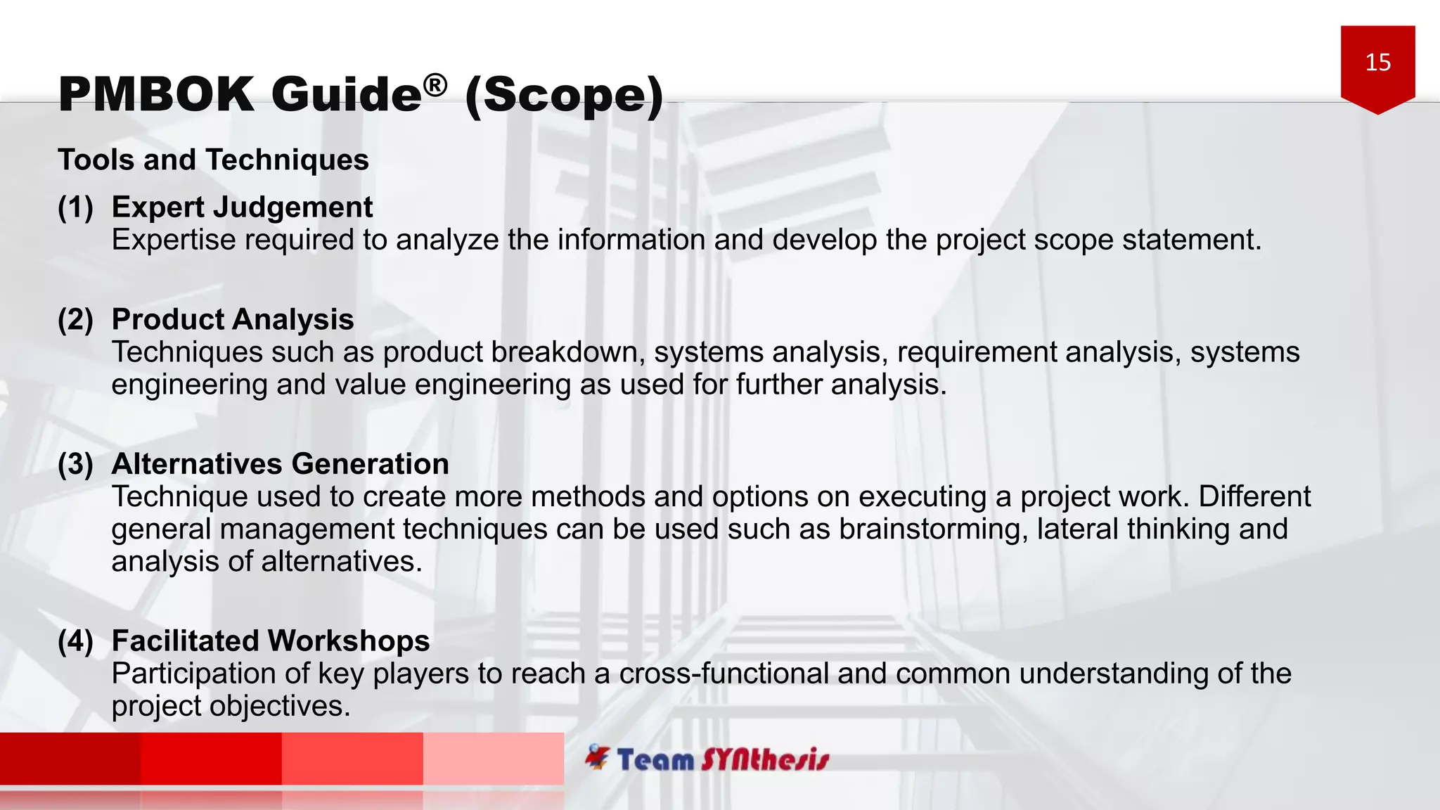 Project Management Body of Knowledge (Scope) | PPT