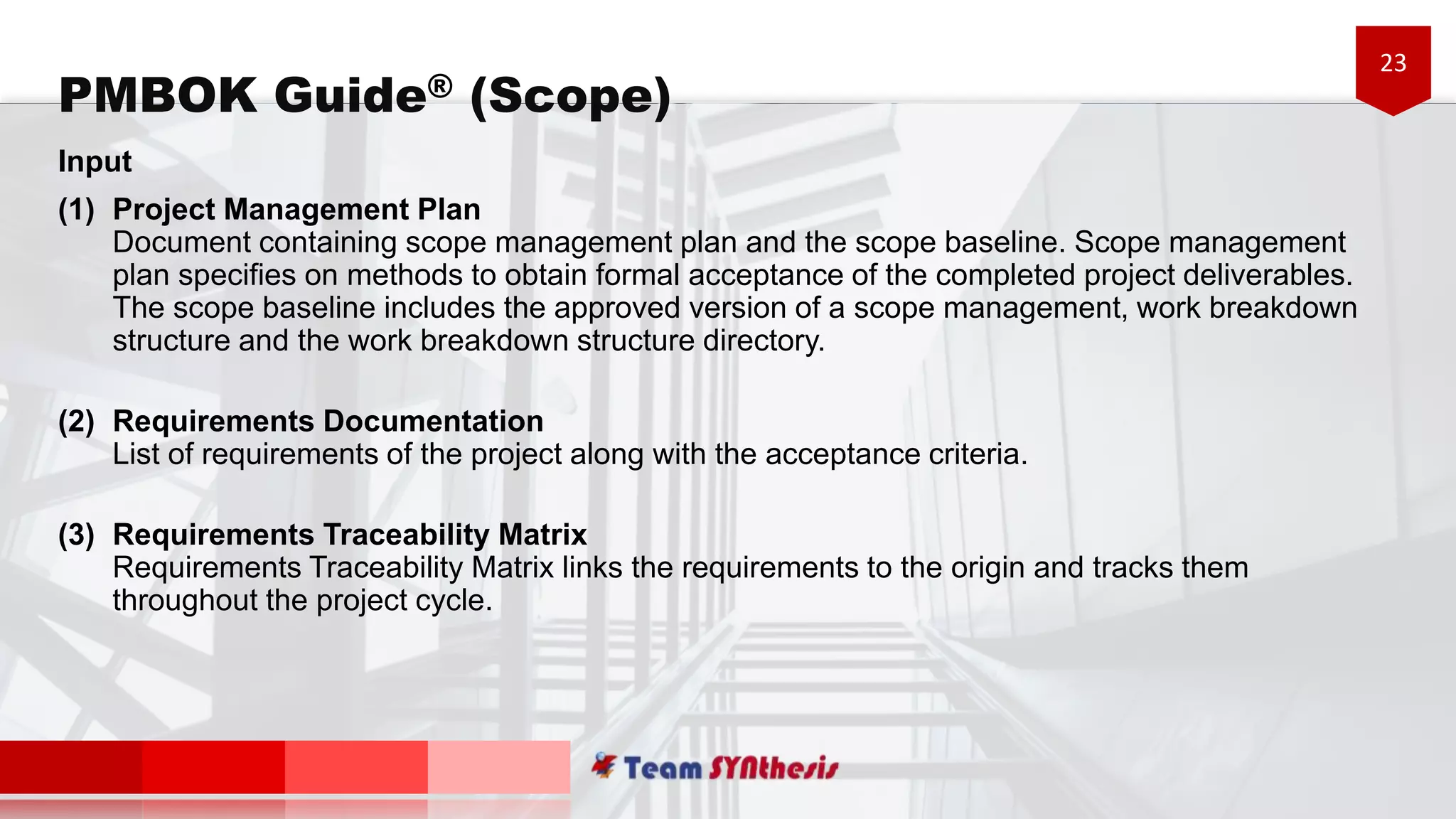 Project Management Body of Knowledge (Scope) | PPT