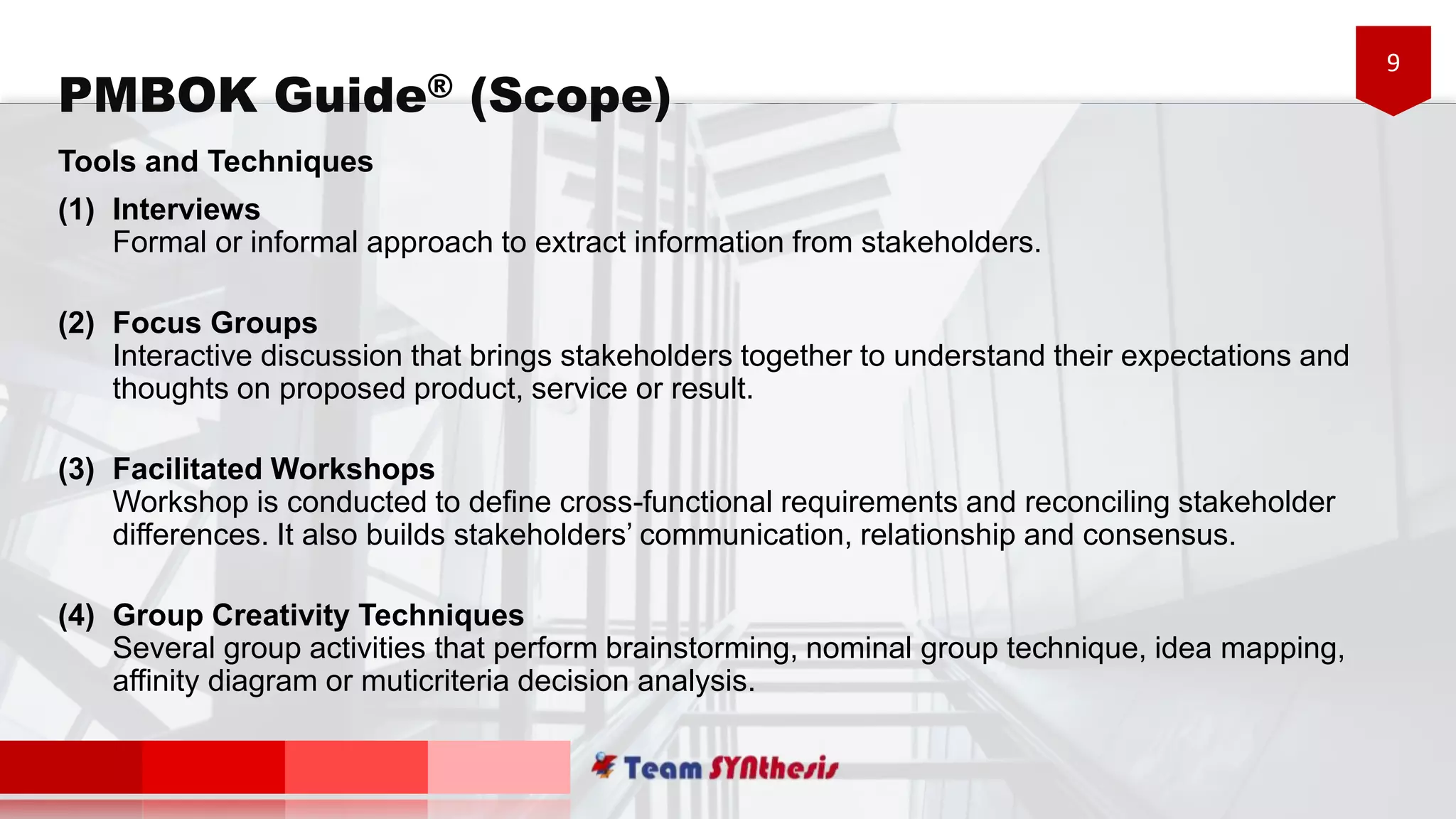 Project Management Body of Knowledge (Scope) | PPT