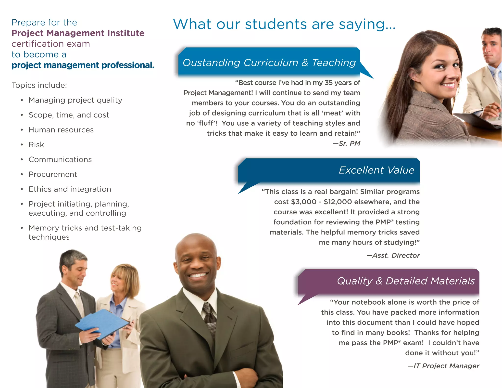 Project Management Professional PMP Certification preparation through ...