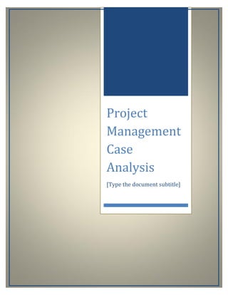 Project management case analysis | PDF
