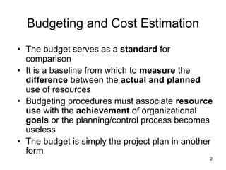 Project Management chapter 7 - Budgeting New.pptx
