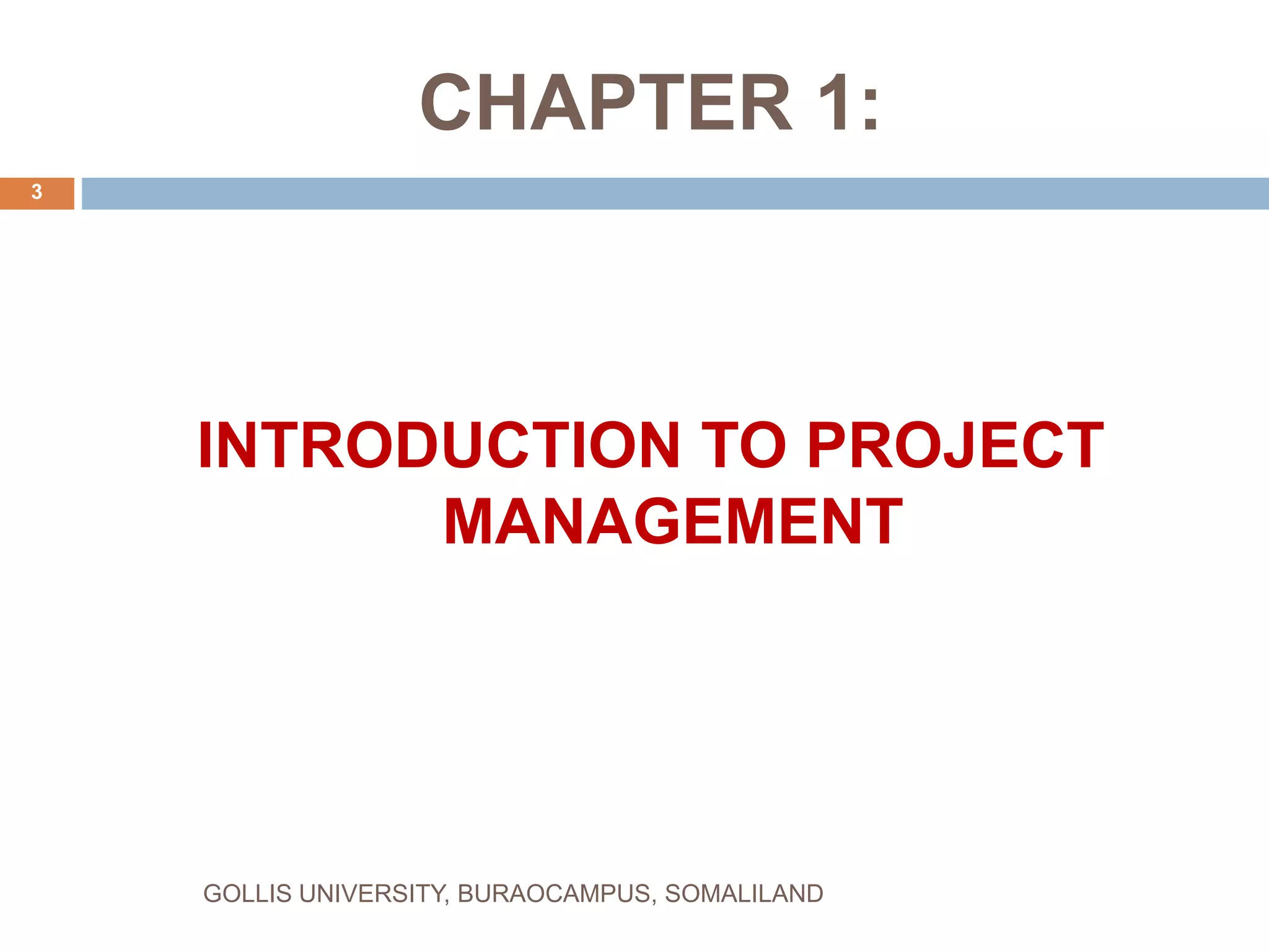 Project management chapter 1 | PPTX