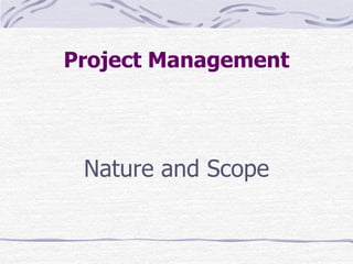 Project management chapter 1 | PPT