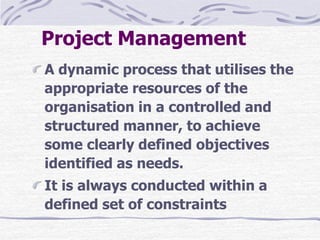 Project management chapter 1 | PPT