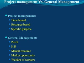 Introduction to Project and Project Management | PPT