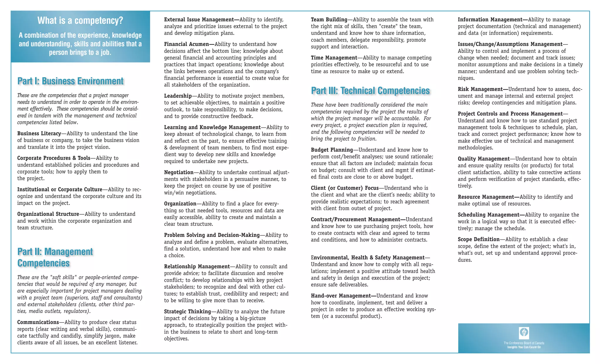 Project management competencies | PDF