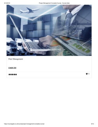 Project Management Complete Course - Course Gate | PDF