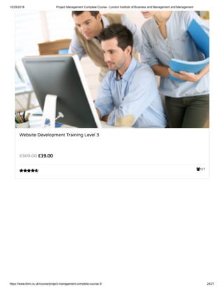 Project Management Complete Course - LIBM | PDF