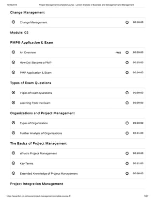 Project Management Complete Course - LIBM | PDF