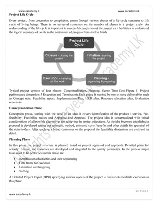 Project Management Course & Tutorial by eAcademy.lk