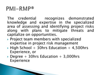 Project Management Credentials | PPT