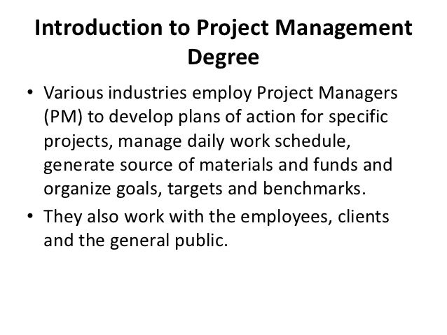 Project Management Degree